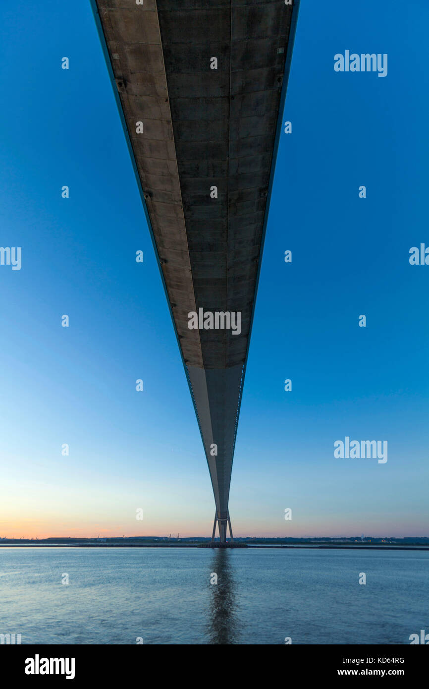 The Normandy Bridge ("pont de Normandie"), cable-stayed road bridge ...