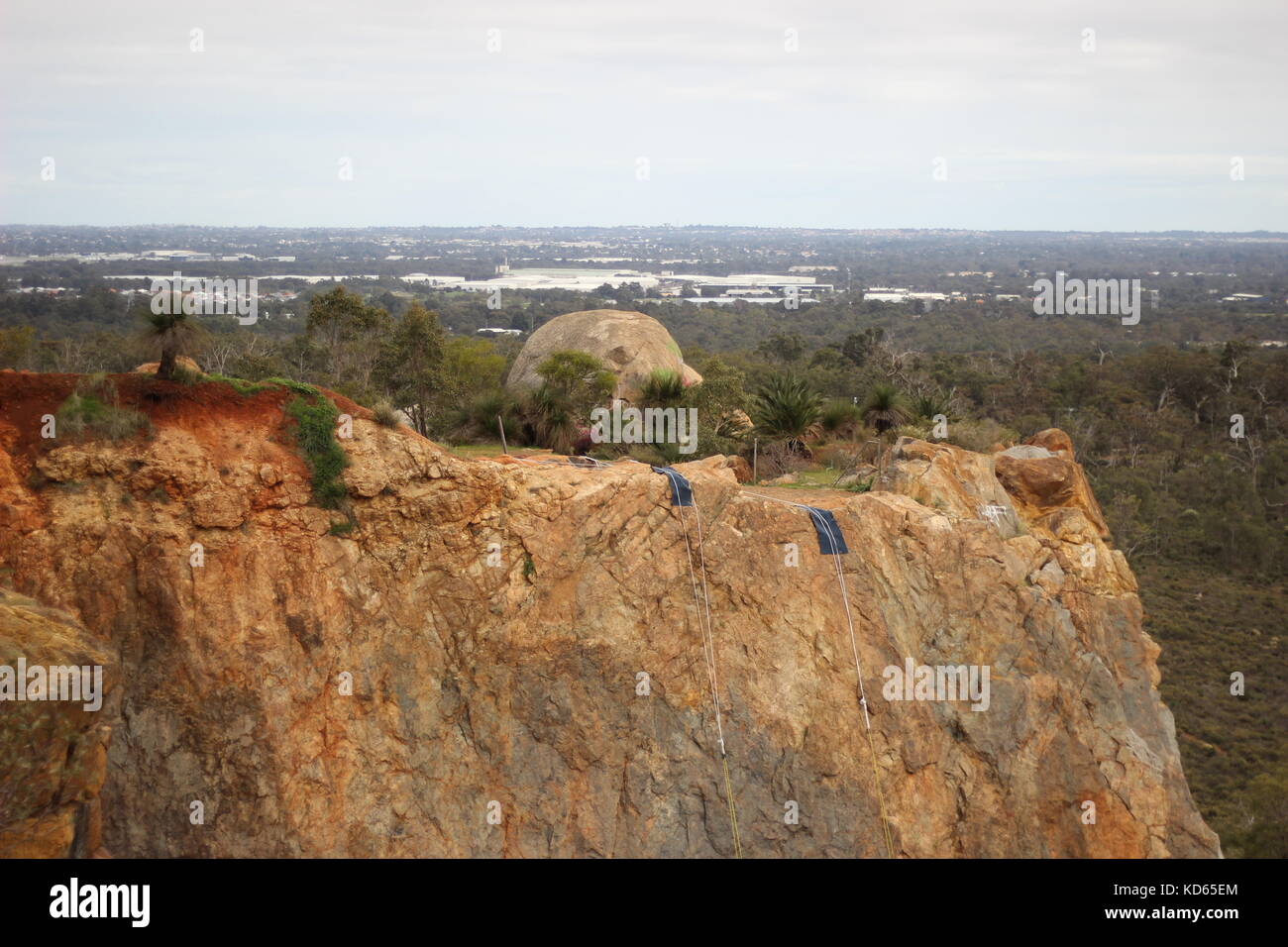 Perth Absailing at Stathams Quarry Stock Photo - Alamy