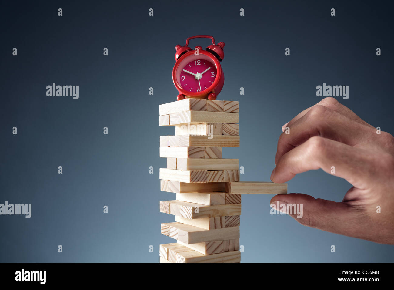 Planning, risk and strategy deadline time in business alarm clock on ...