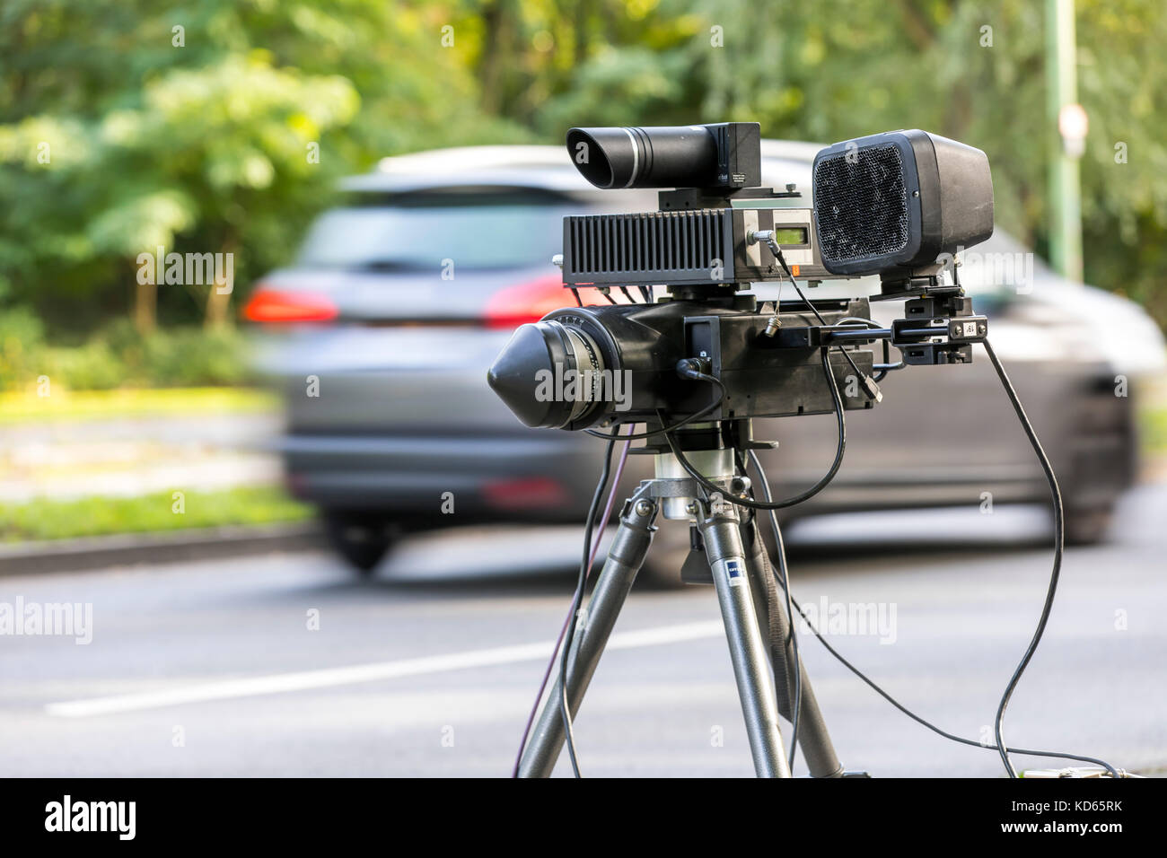 Speed control by German police in Essen, Germany, speed camera, radar ...