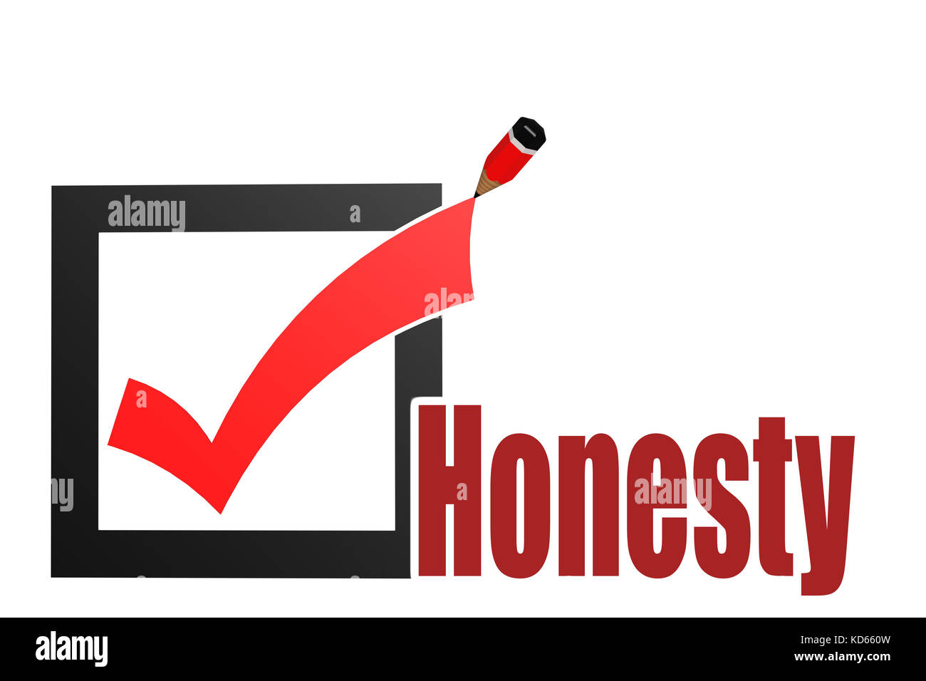 Check mark with honesty word image with hi-res rendered artwork that ...