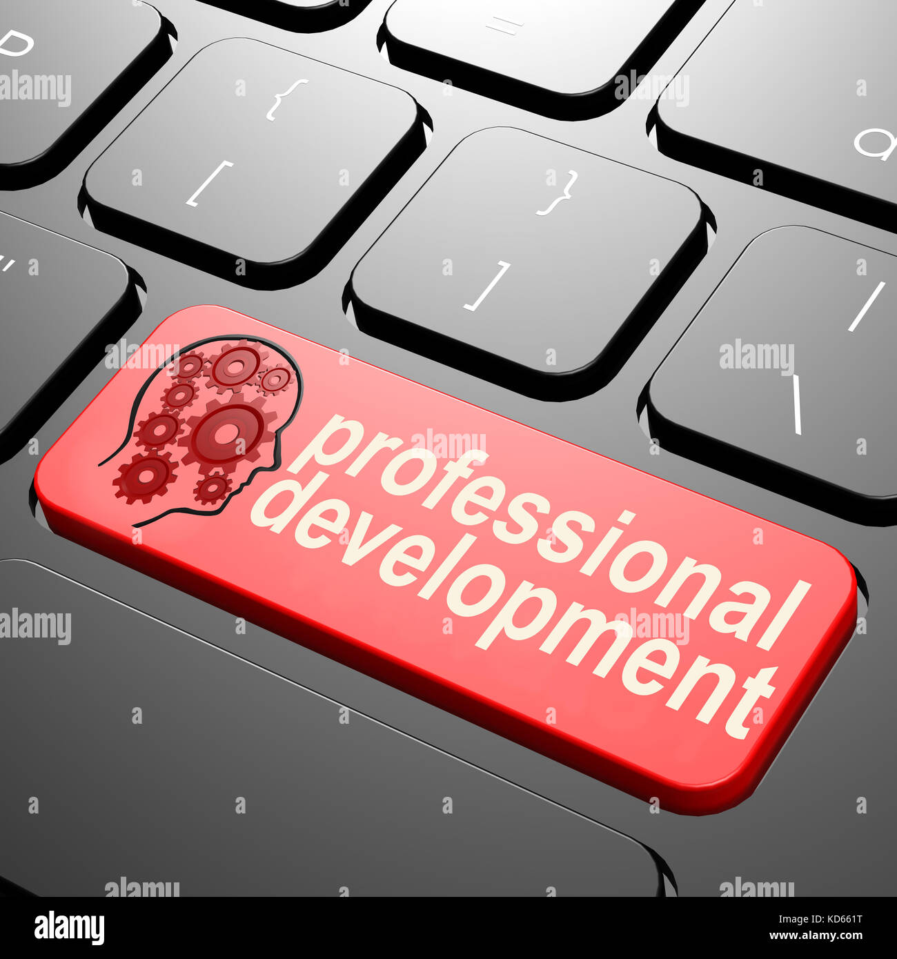Keyboard with professional development text image with hi-res rendered ...