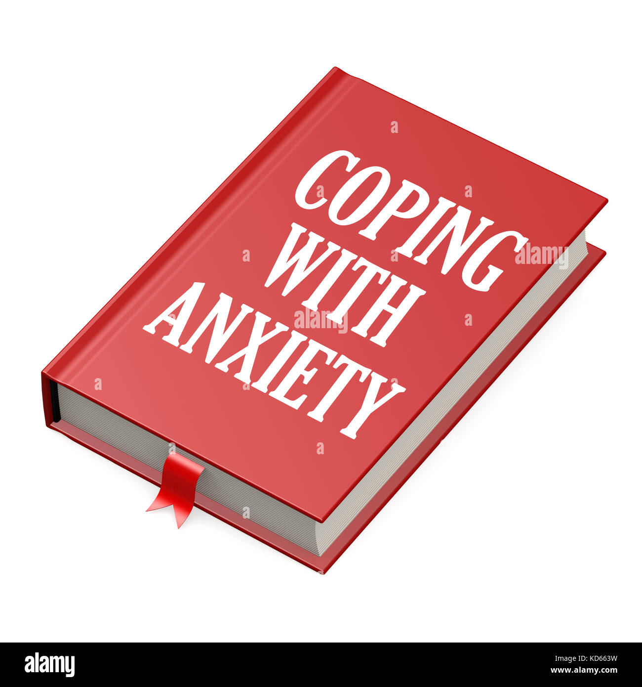 Book with an anxiety concept title title image with hi-res rendered ...