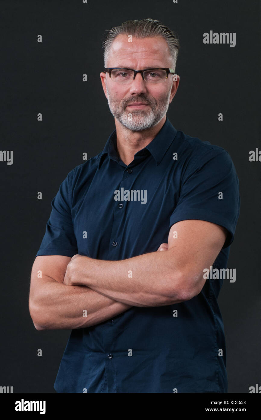 Norwegian crime writer Thomas Enger attends a photocall during the ...