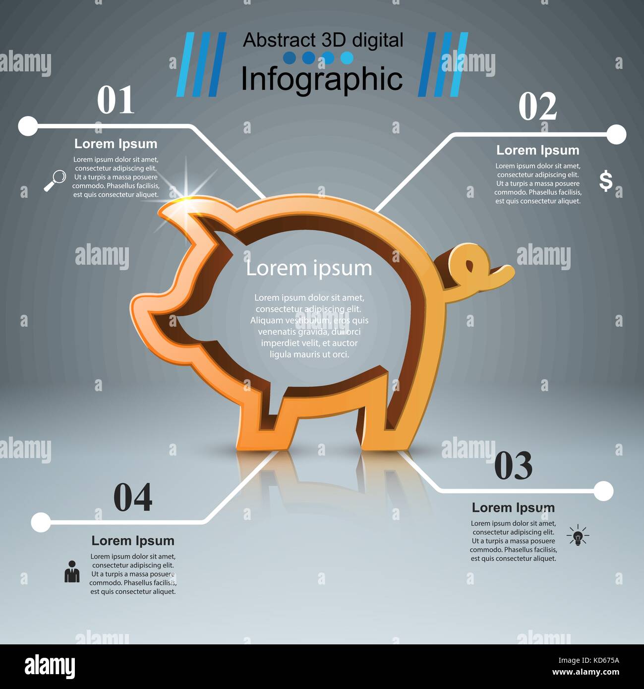 Pig coin - business infographic Stock Vector Image & Art - Alamy