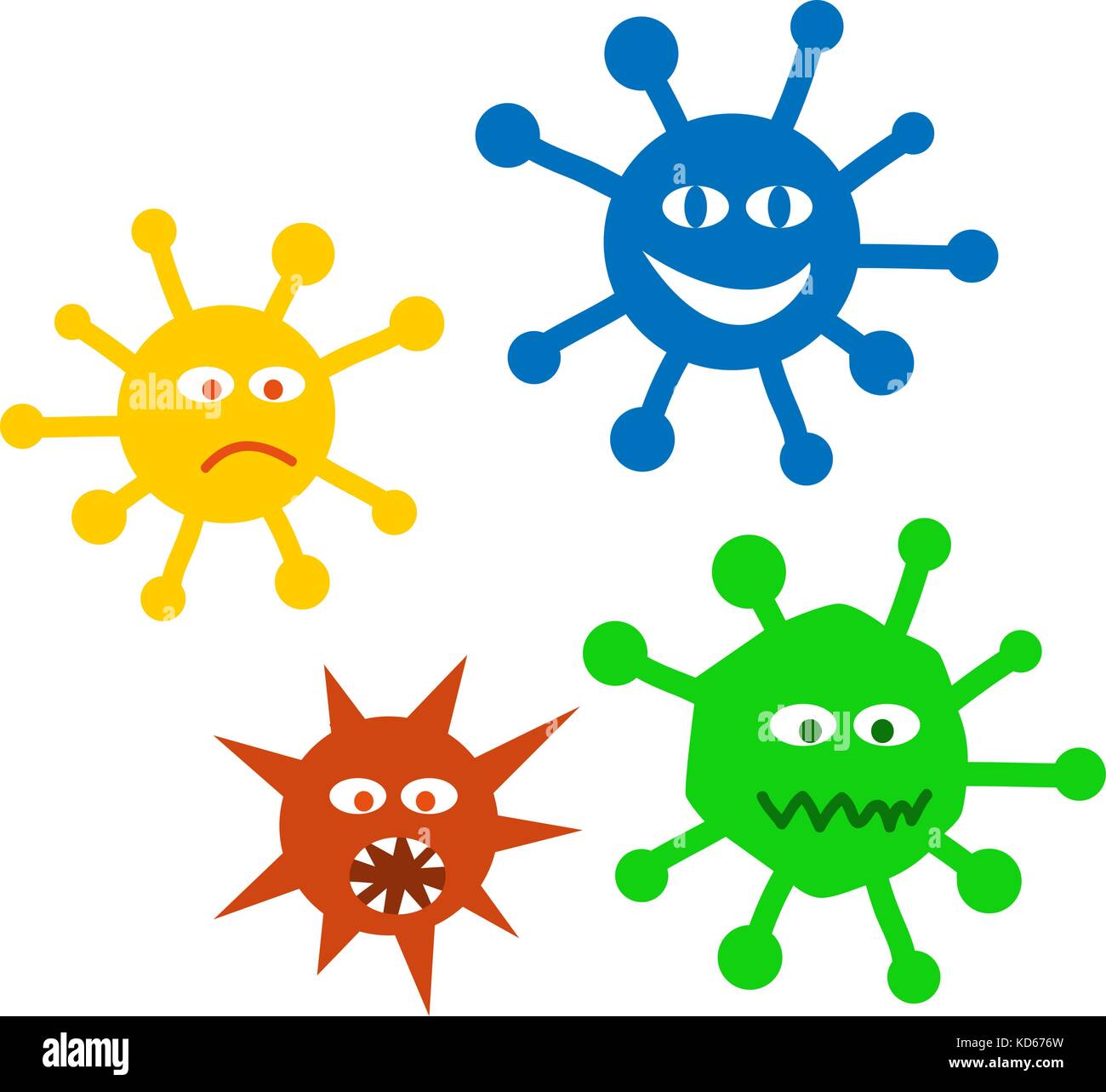 Set icons viruses Stock Vector Image & Art - Alamy