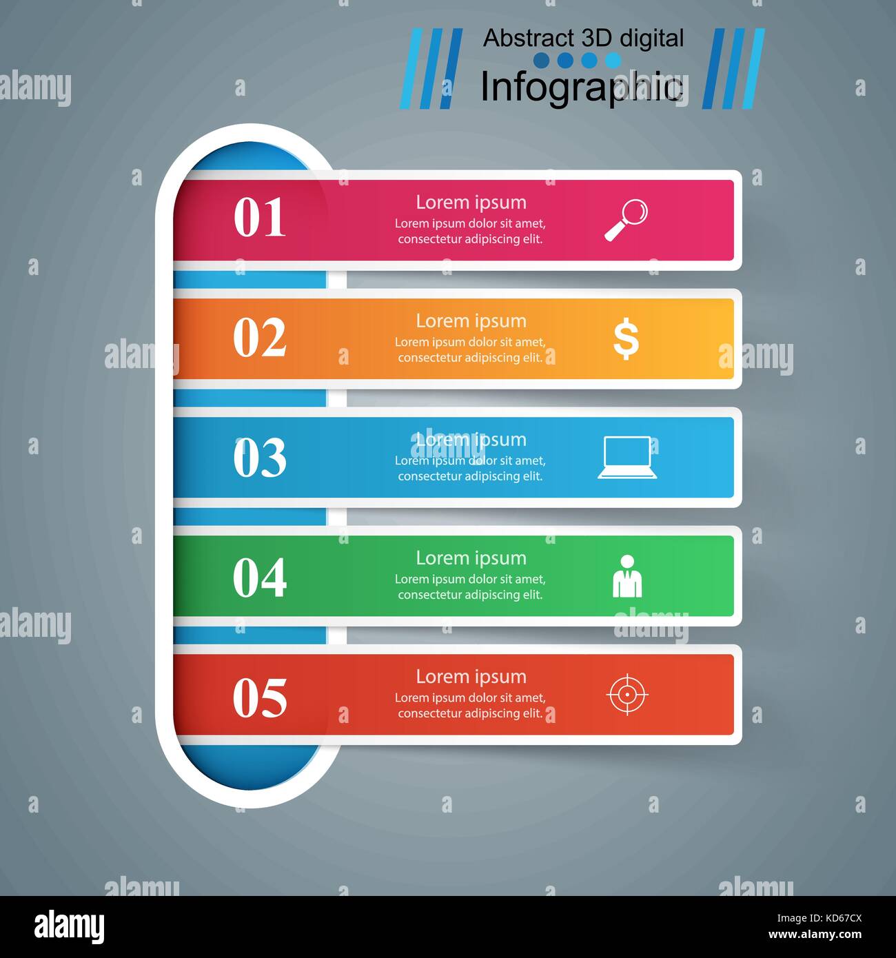 Business cut paper infographic Stock Vector Image & Art - Alamy