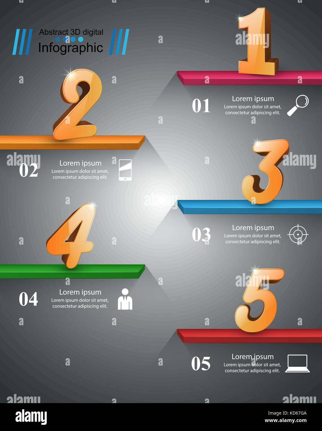 Business infographic. Number icon Stock Vector Image & Art - Alamy