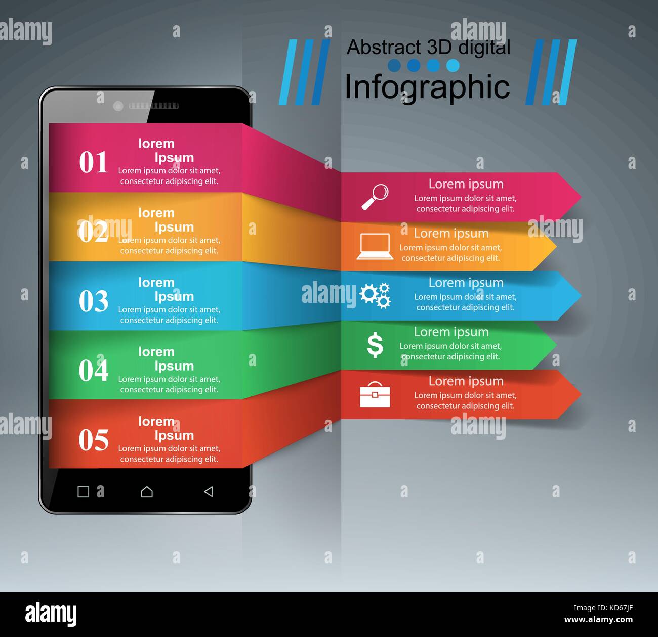 3D infographic. Smartphone icon Stock Vector Image & Art - Alamy