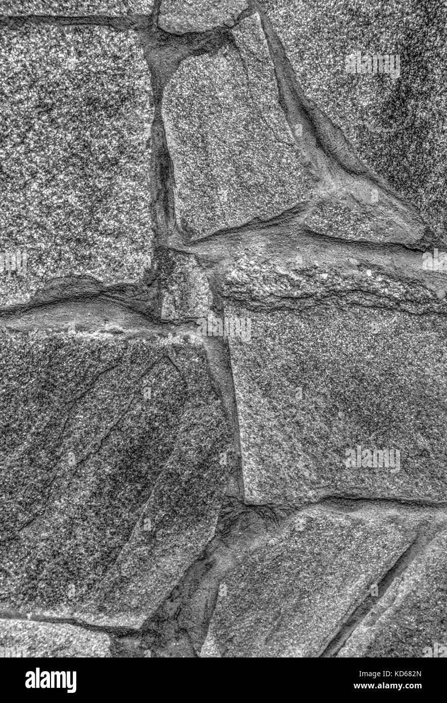 Stylish stone wall background in black and white Stock Photo - Alamy