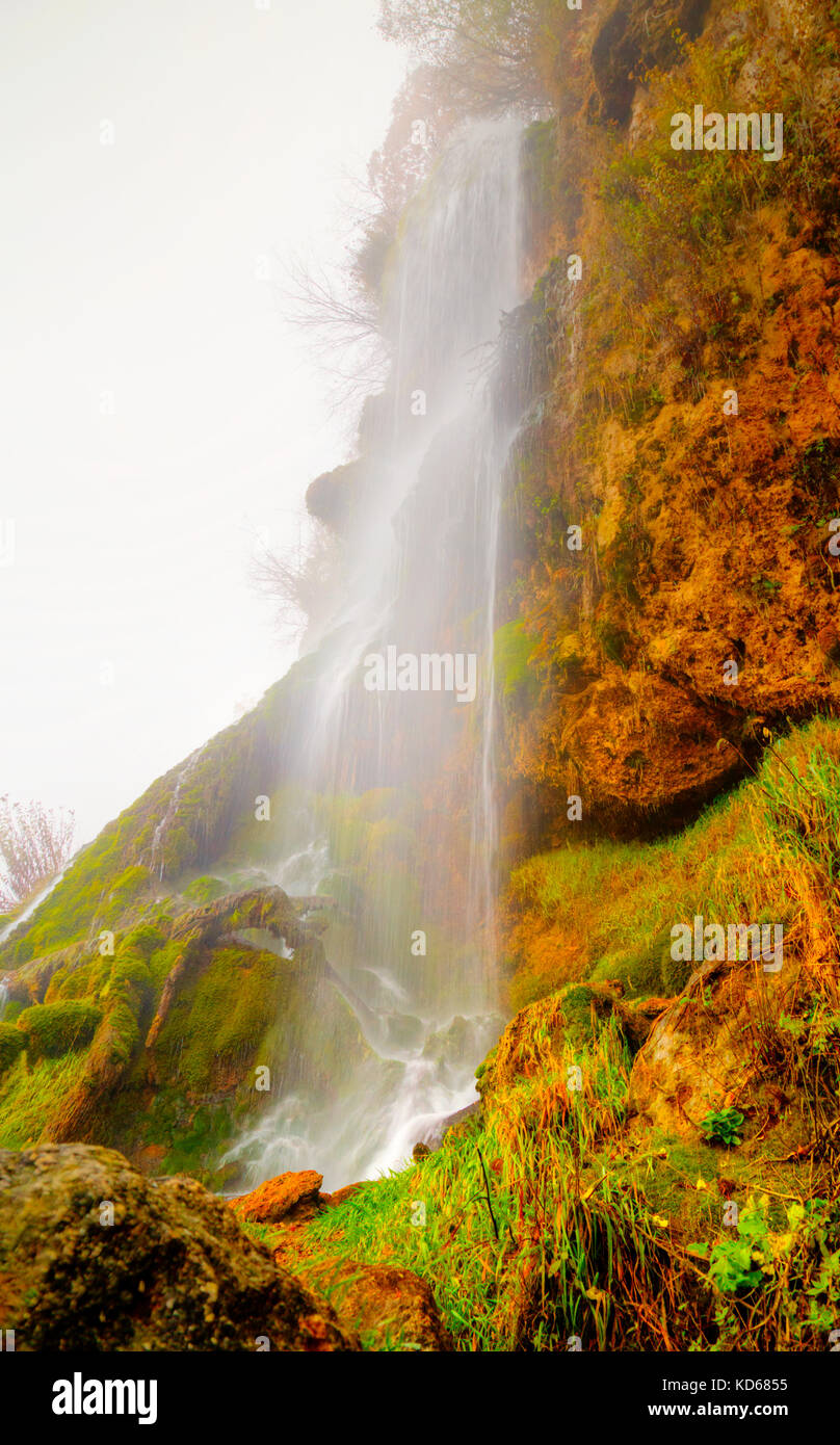 Beautiful landscape with mountain waterfall Stock Photo - Alamy