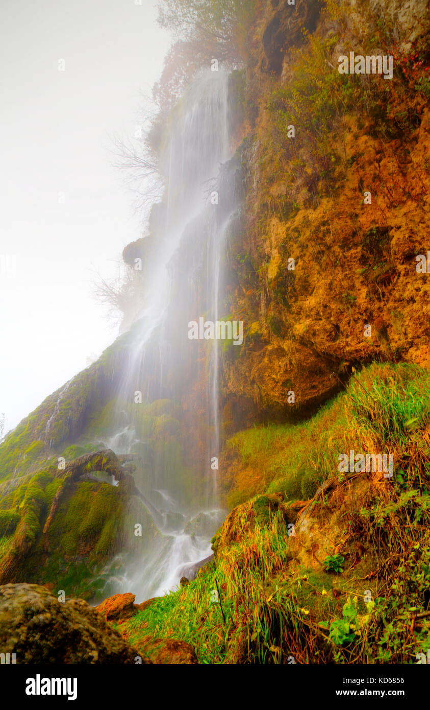 Beautiful landscape with mountain waterfall Stock Photo - Alamy