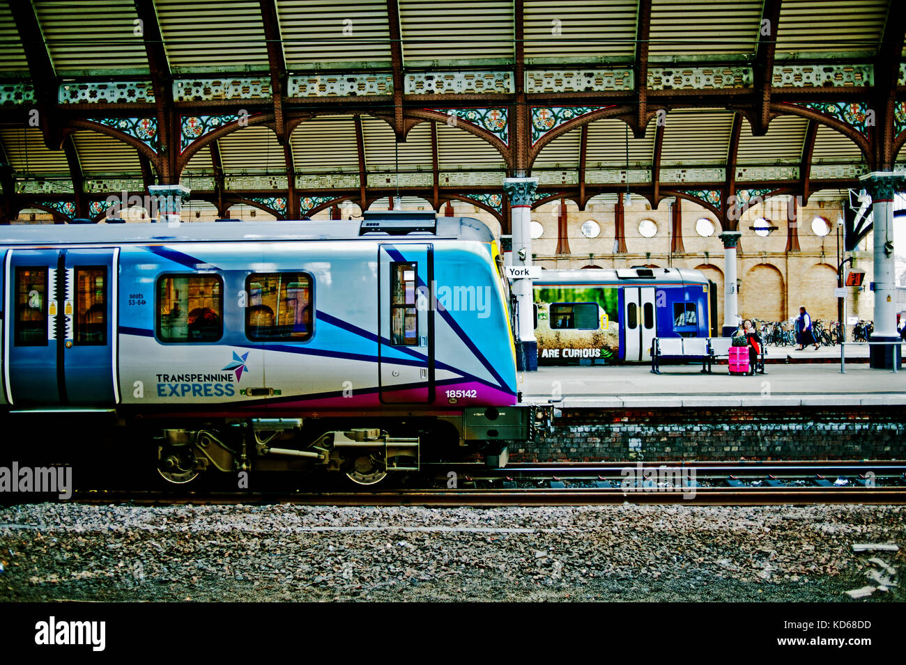 Class 185 Transpennine train, York Stock Photo - Alamy