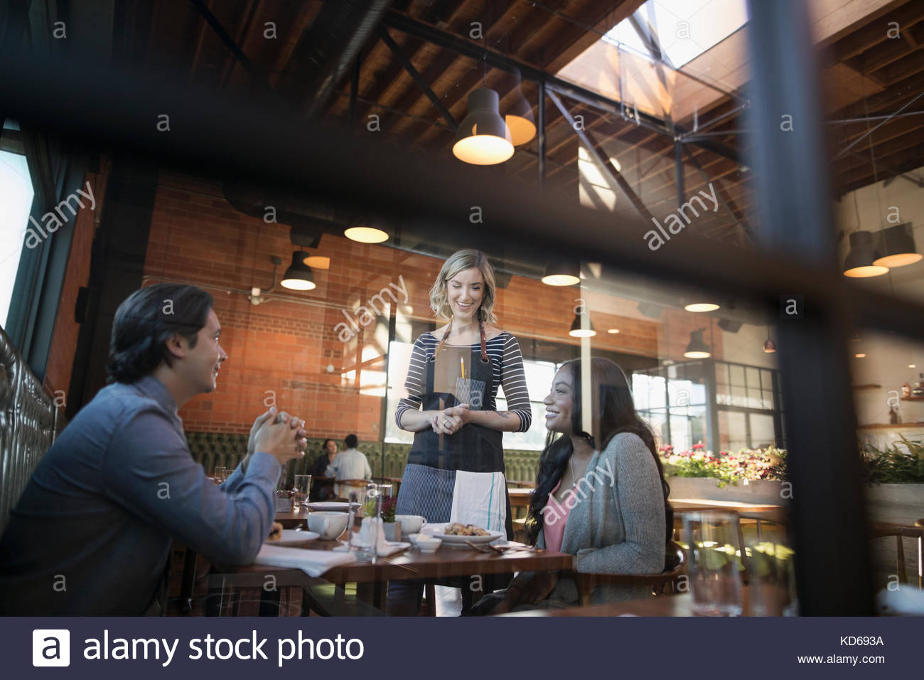 Woman serving man food not like hi-res stock photography and images - Alamy