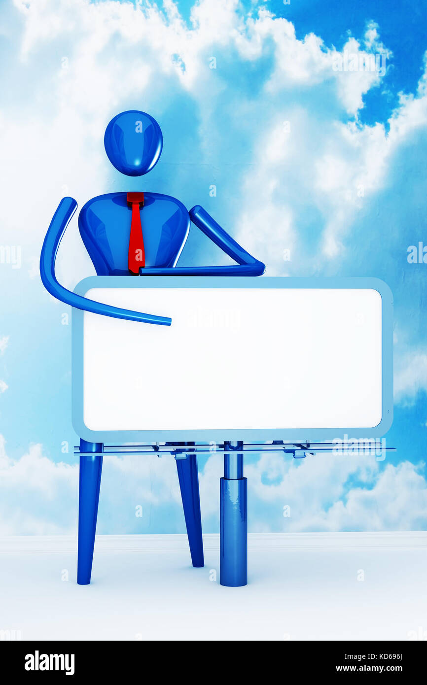 The person pointing at billboard Stock Photo - Alamy