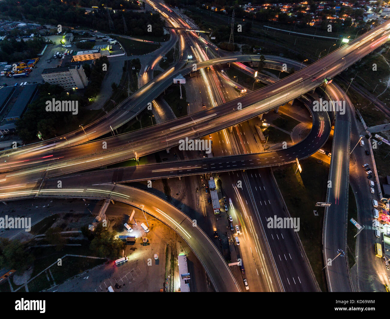 Interchange aerial overhead hi-res stock photography and images - Alamy