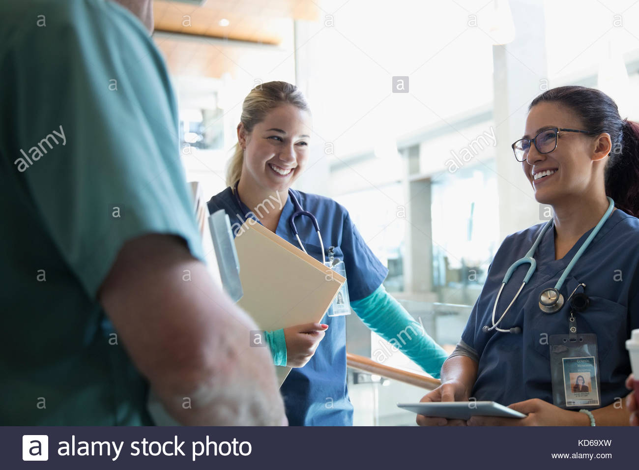 Happy hospital nurses hi-res stock photography and images - Alamy
