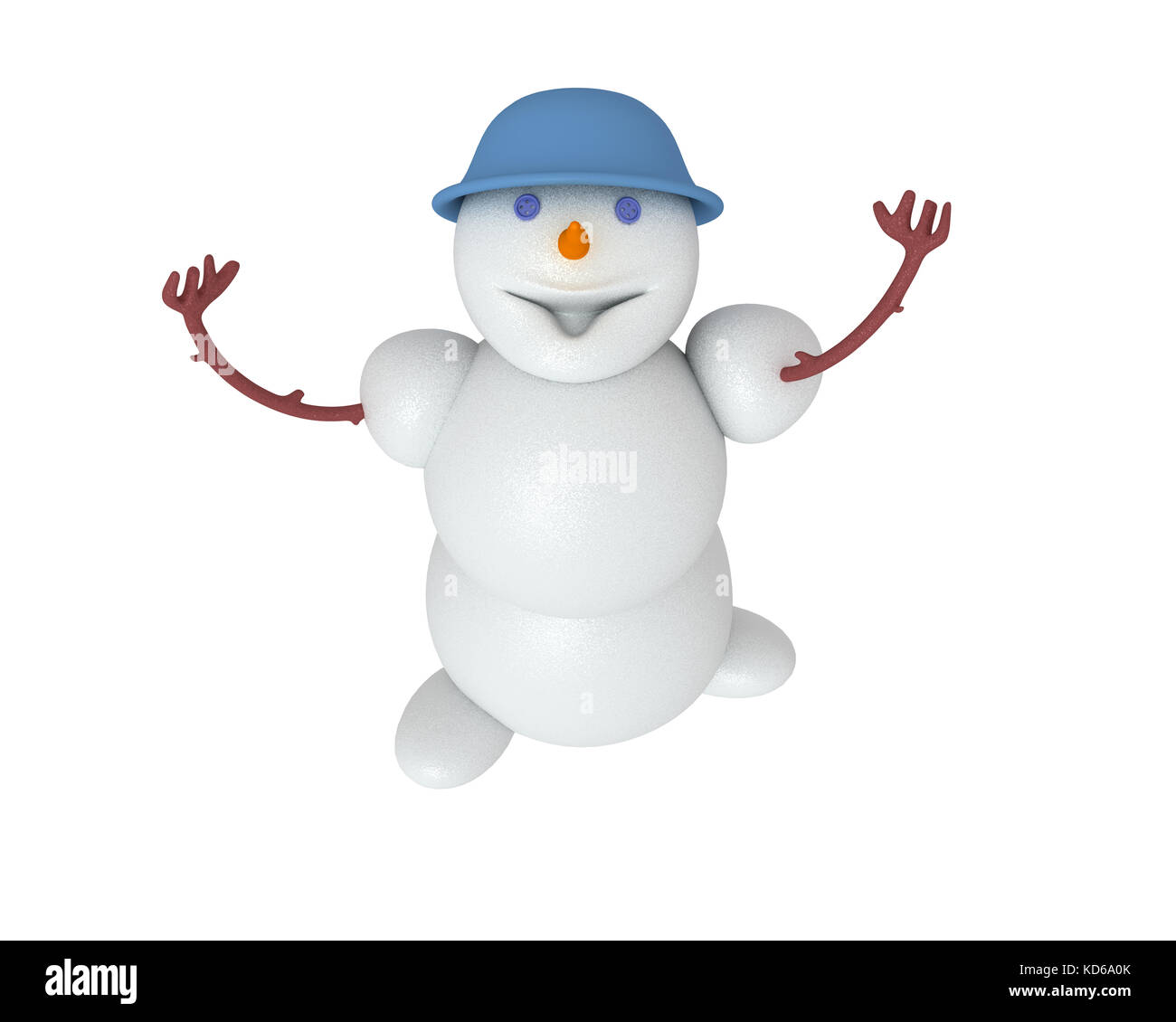 Snowman looking up. Including clipping path Stock Photo - Alamy