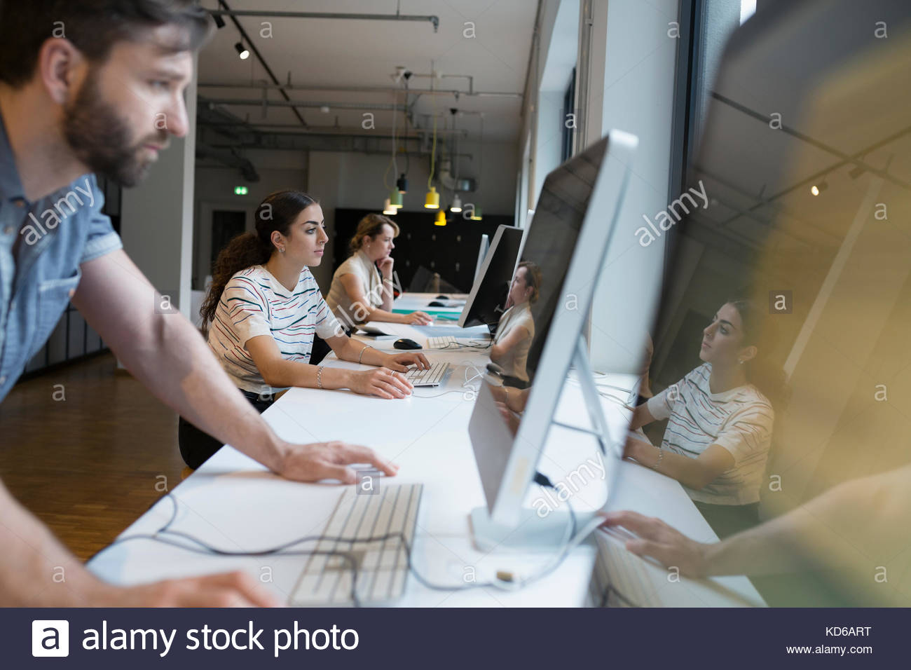 Woman Office School Computer High Resolution Stock Photography and ...