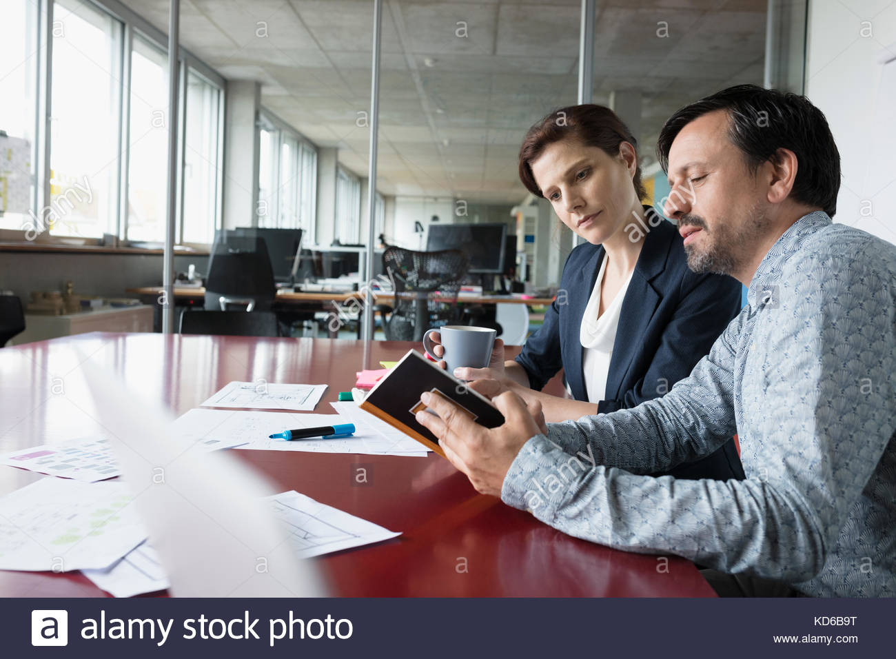 Reviewing Notes In Office High Resolution Stock Photography and Images ...