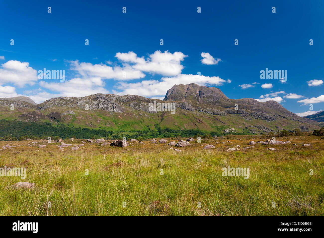Beatiful and serene landscape of a mountain in the Highlands of ...