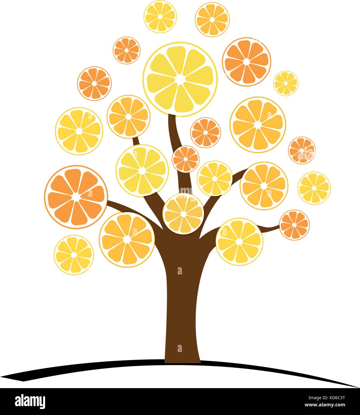 Tangerine plant Stock Vector Images - Alamy