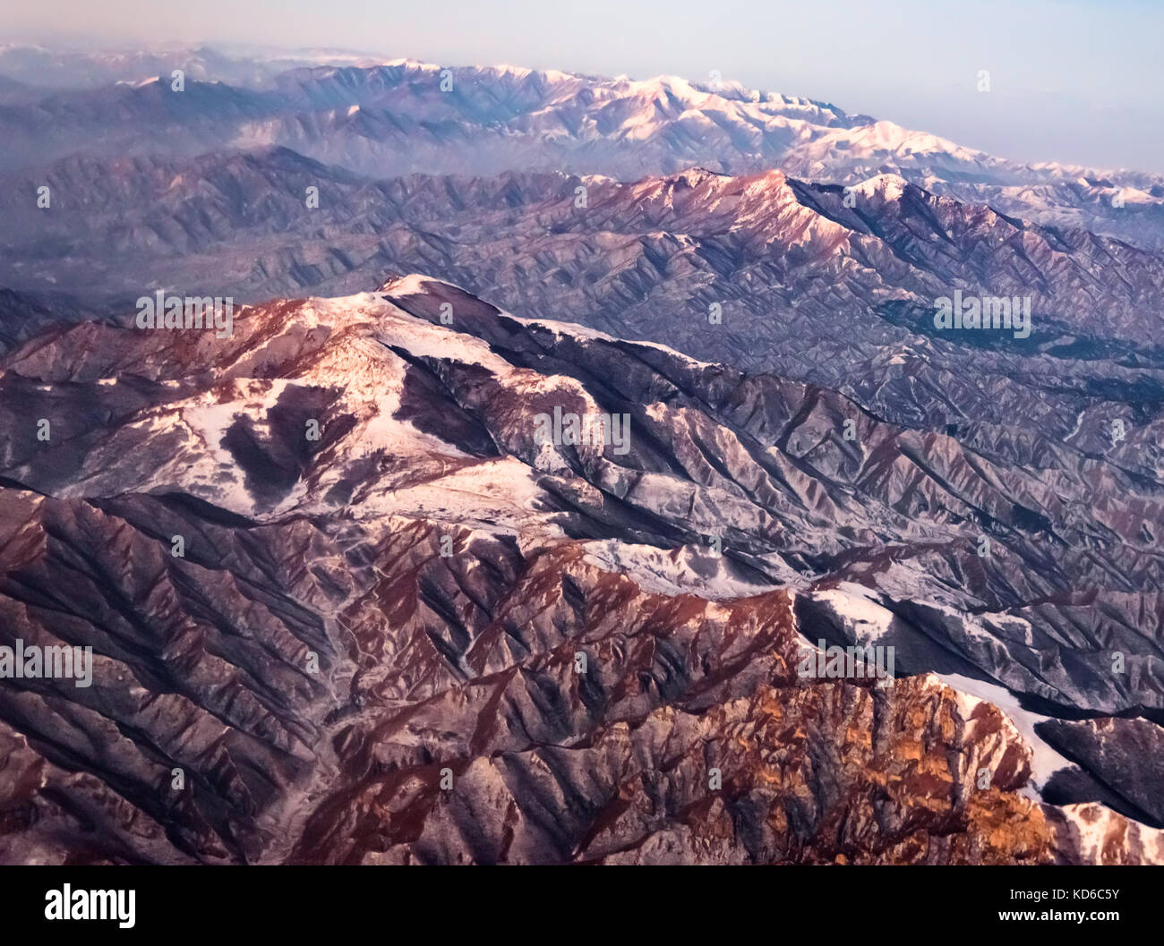 Aerial view of greater himalaya mountain range Stock Photo - Alamy
