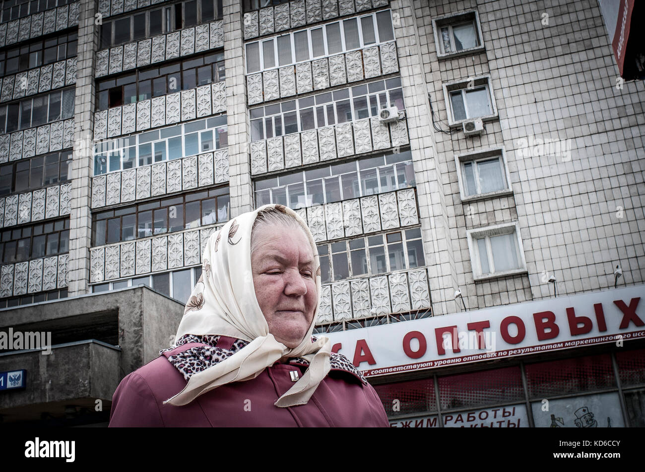 Babushka headscarf estate hi-res stock photography and images - Alamy