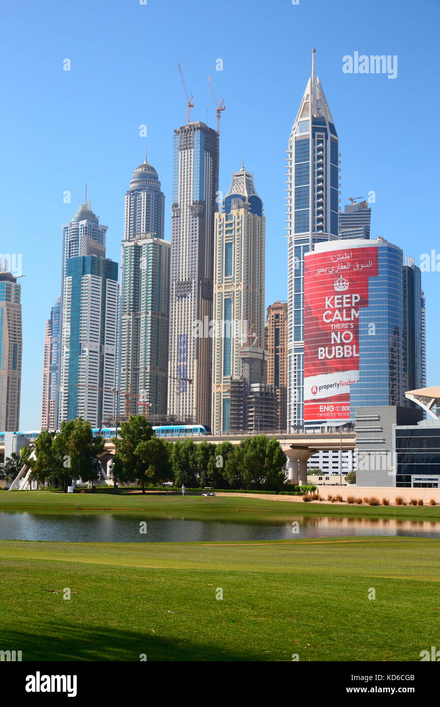 DUBAI, UAE - NOVEMBER 11, 2013: Dubai city was the fastest developing ...