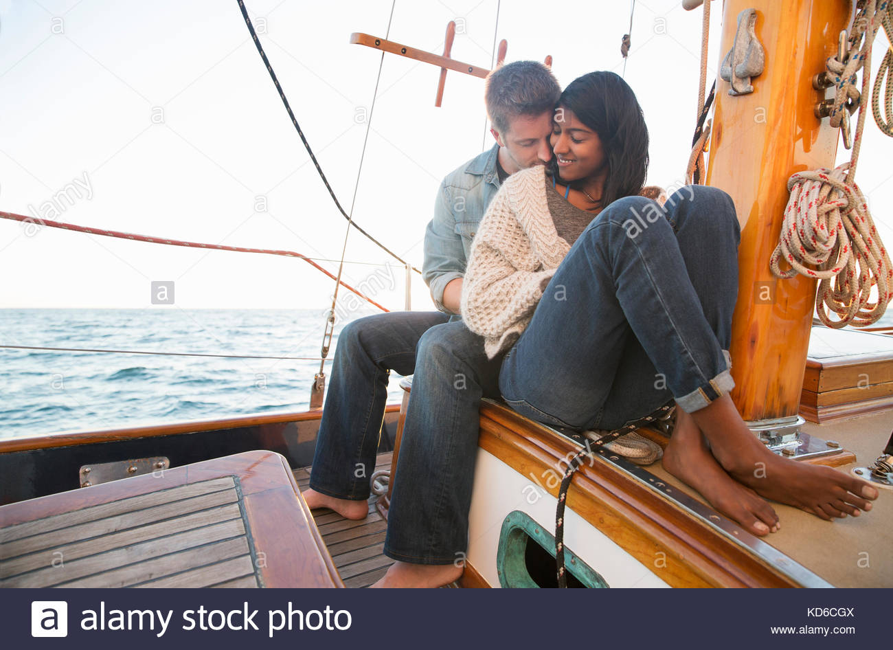 Indian couple on a luxury boat hi-res stock photography and images - Alamy