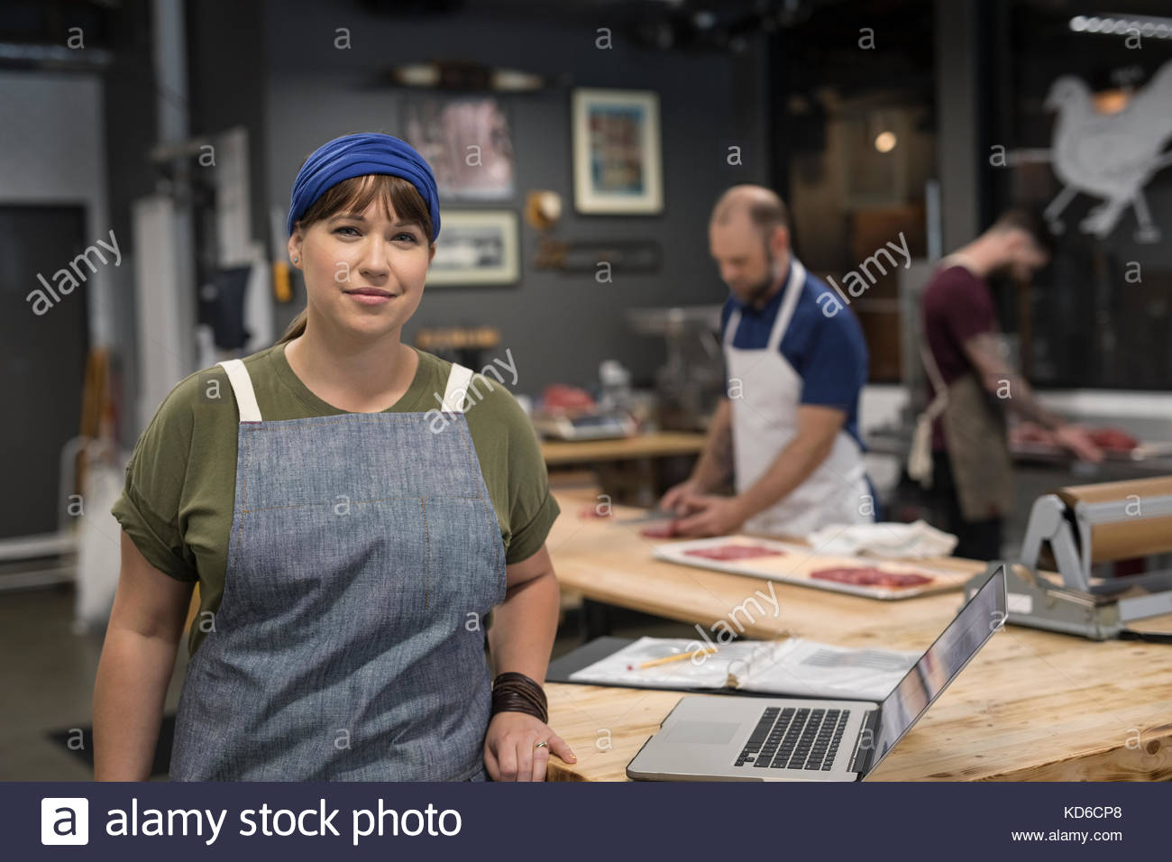 Female butcher standing hi-res stock photography and images - Alamy