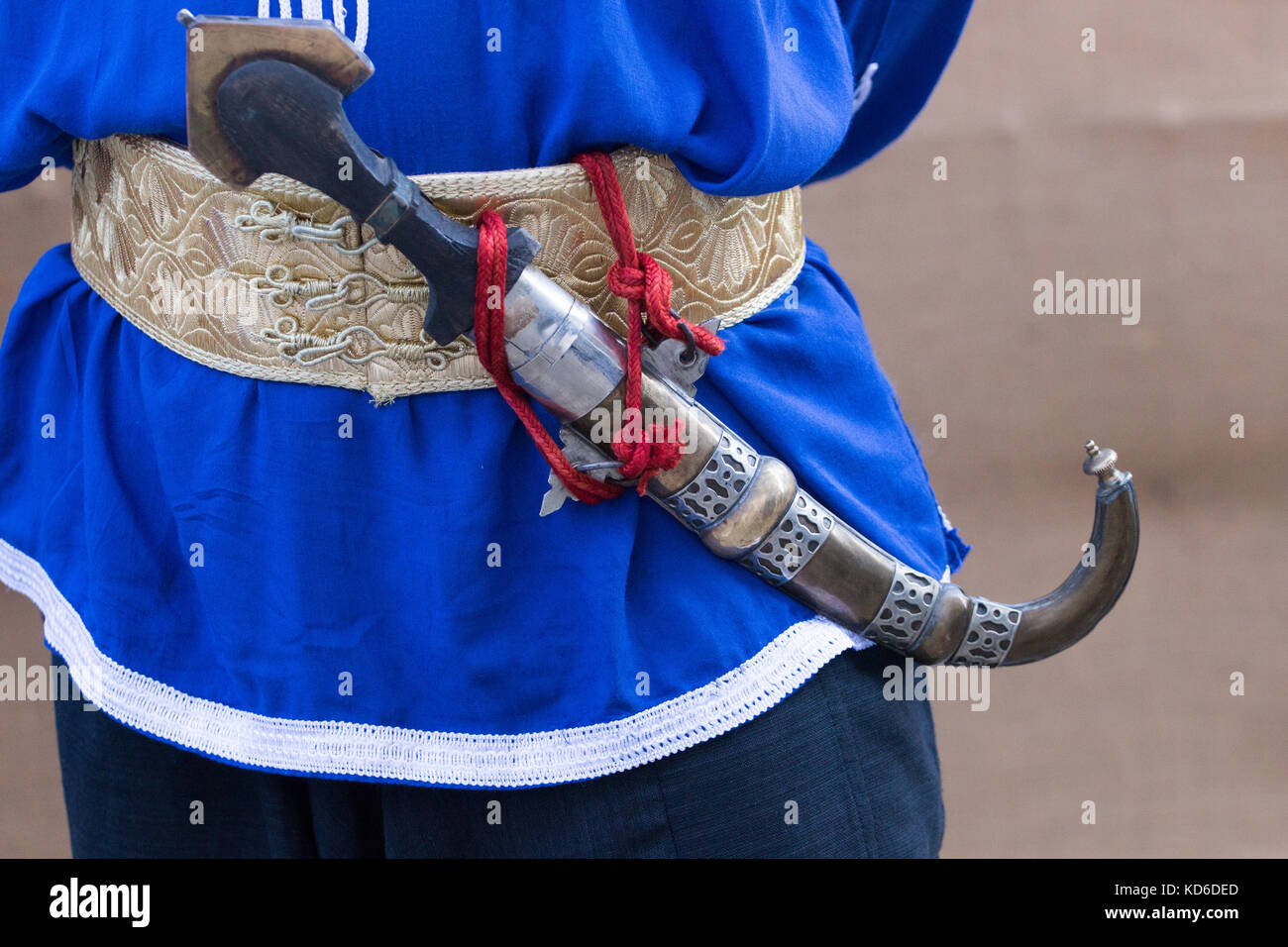 Close up view of a Medieval arabian islamic curved dagger Stock Photo ...