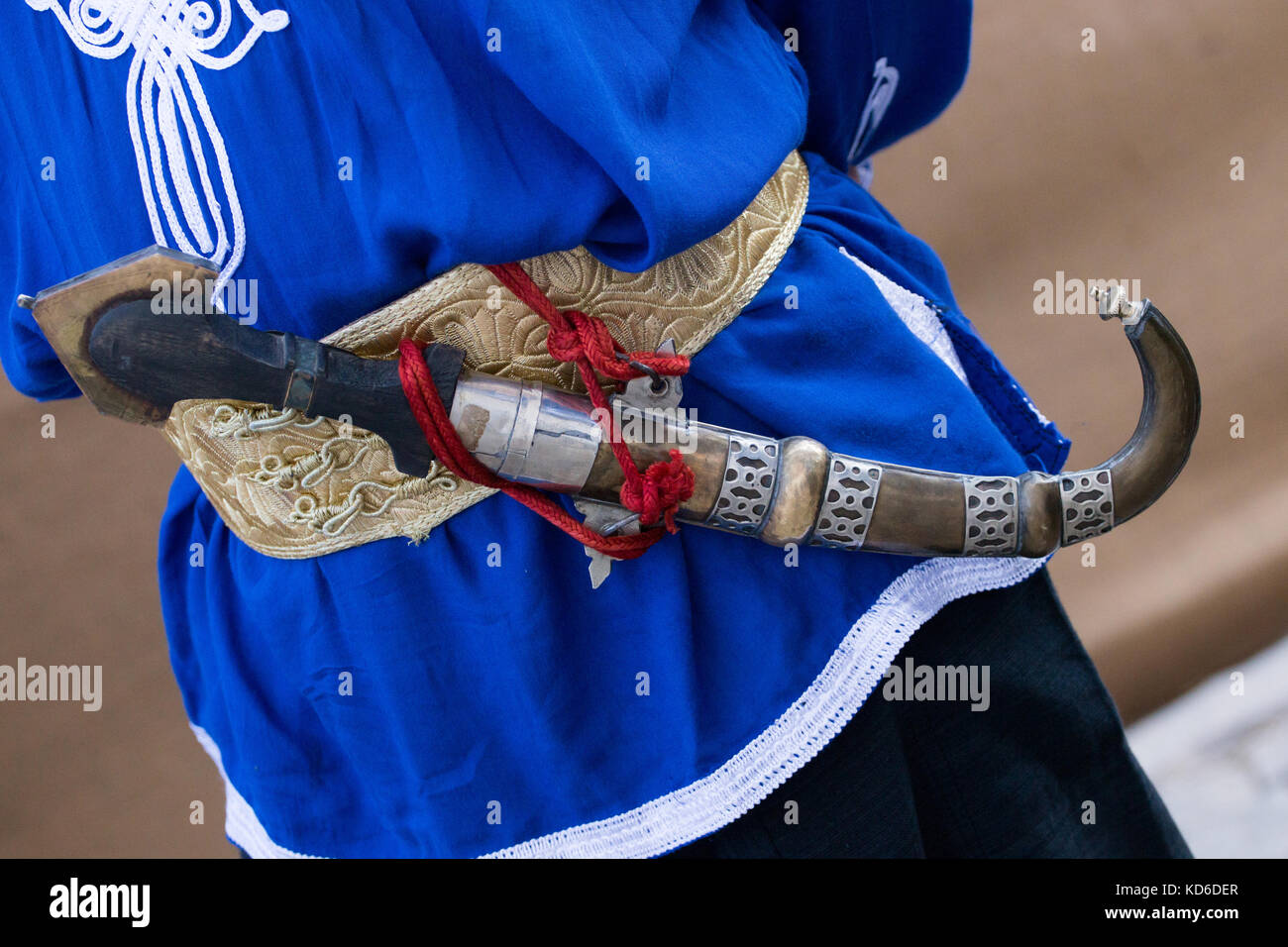 Close up view of a Medieval arabian islamic curved dagger Stock Photo ...