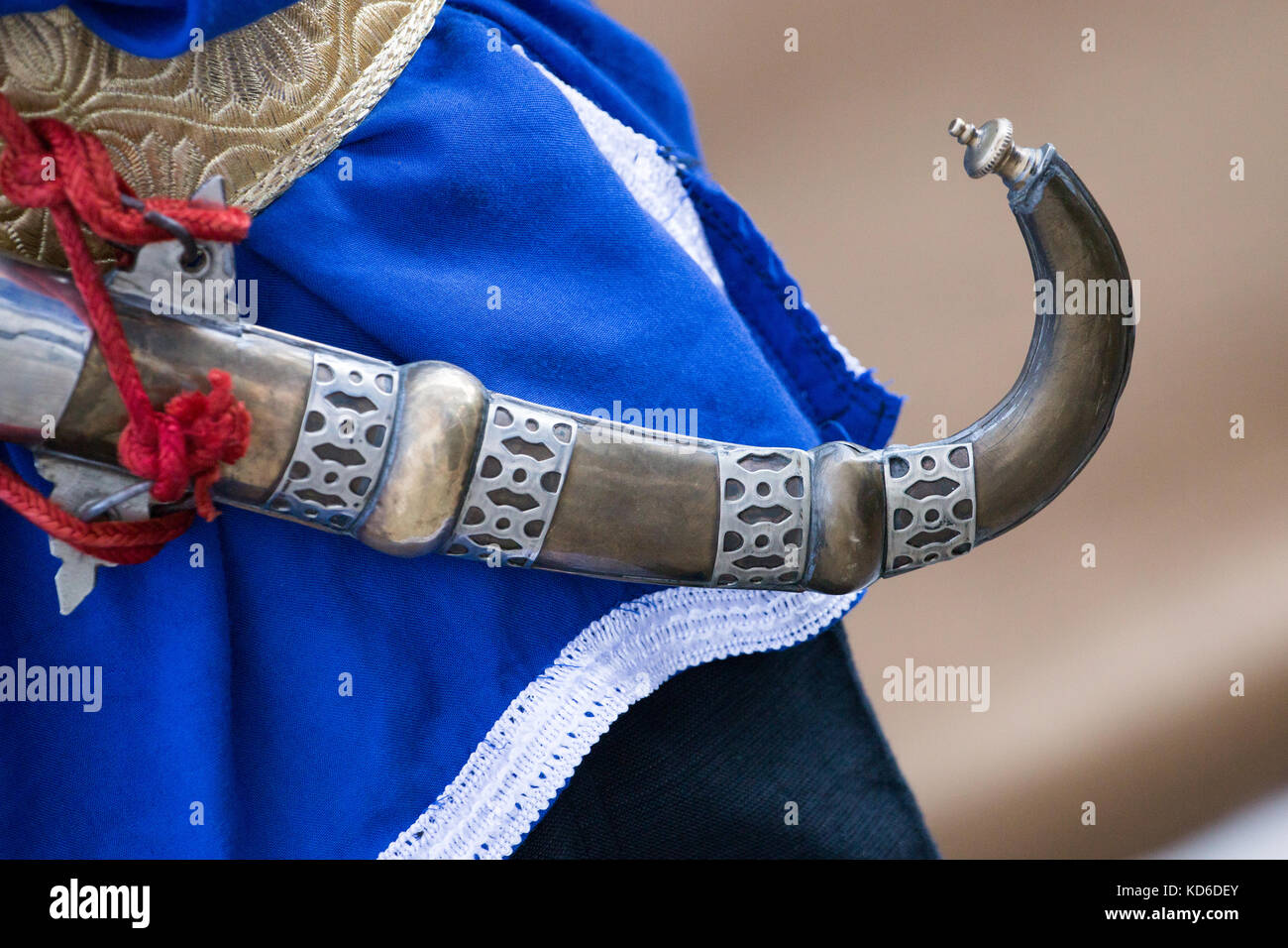Close up view of a Medieval arabian islamic curved dagger Stock Photo ...