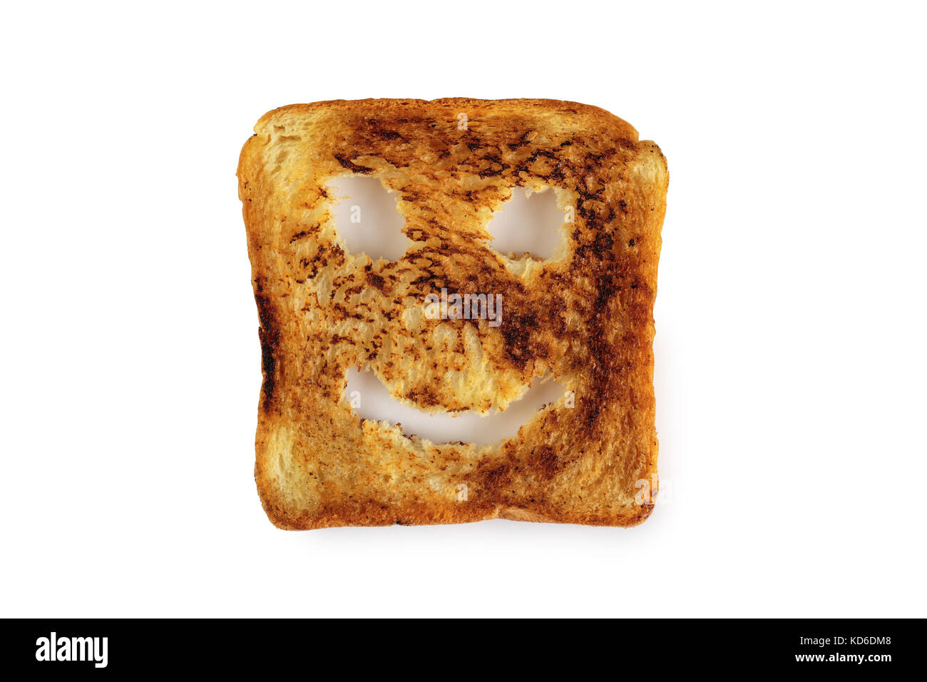 Happy toast isolated on white background Stock Photo - Alamy