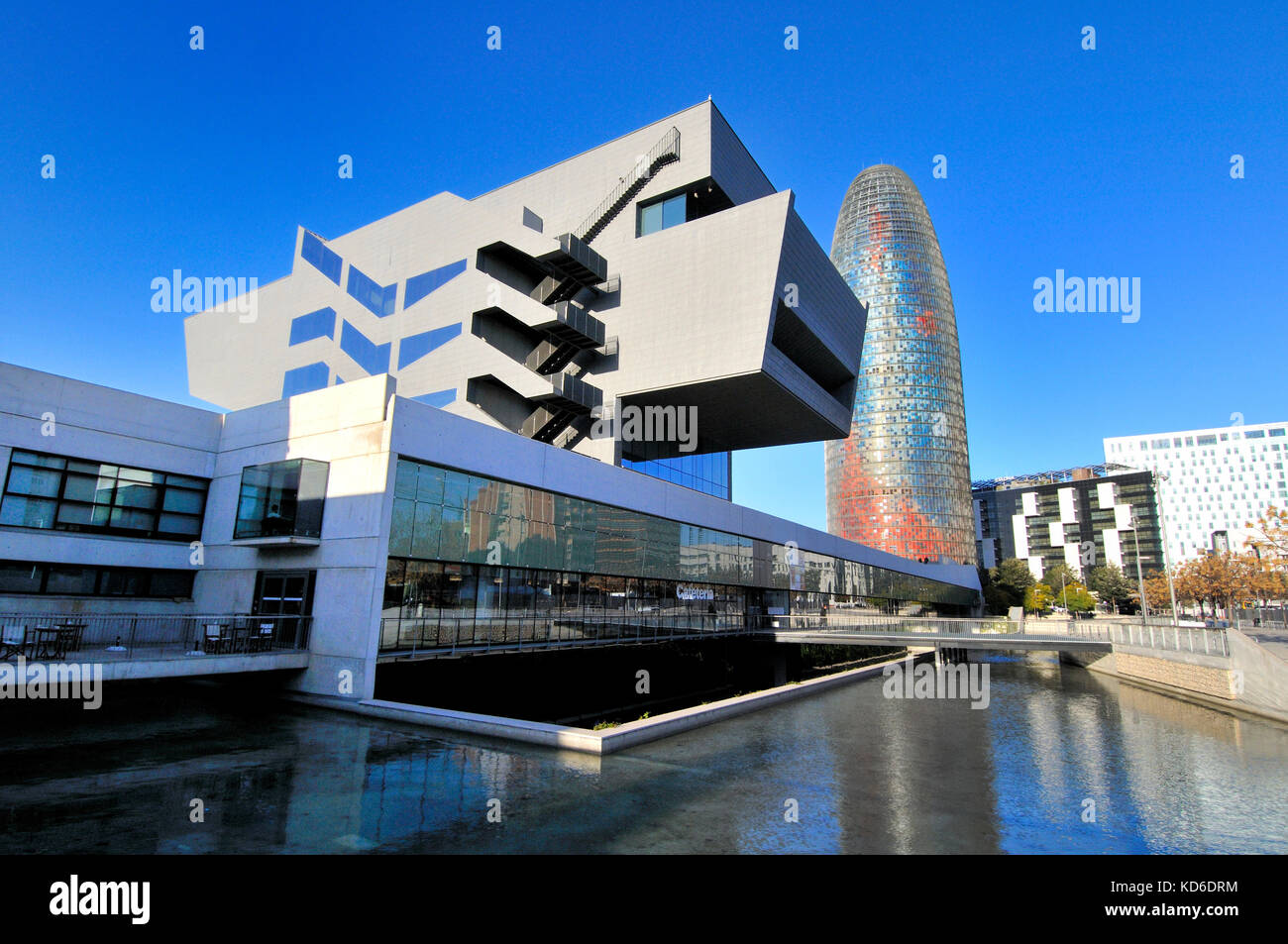 Agbar Tower by Jean Nouvel, 2005, and Disseny Hub Barcelona building ...
