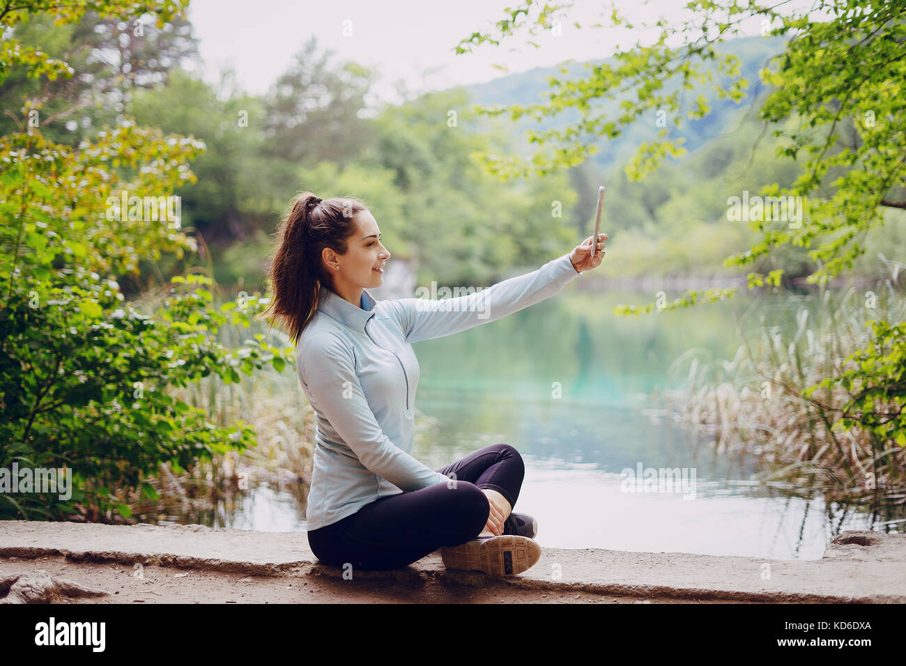 girl near the water Stock Photo - Alamy