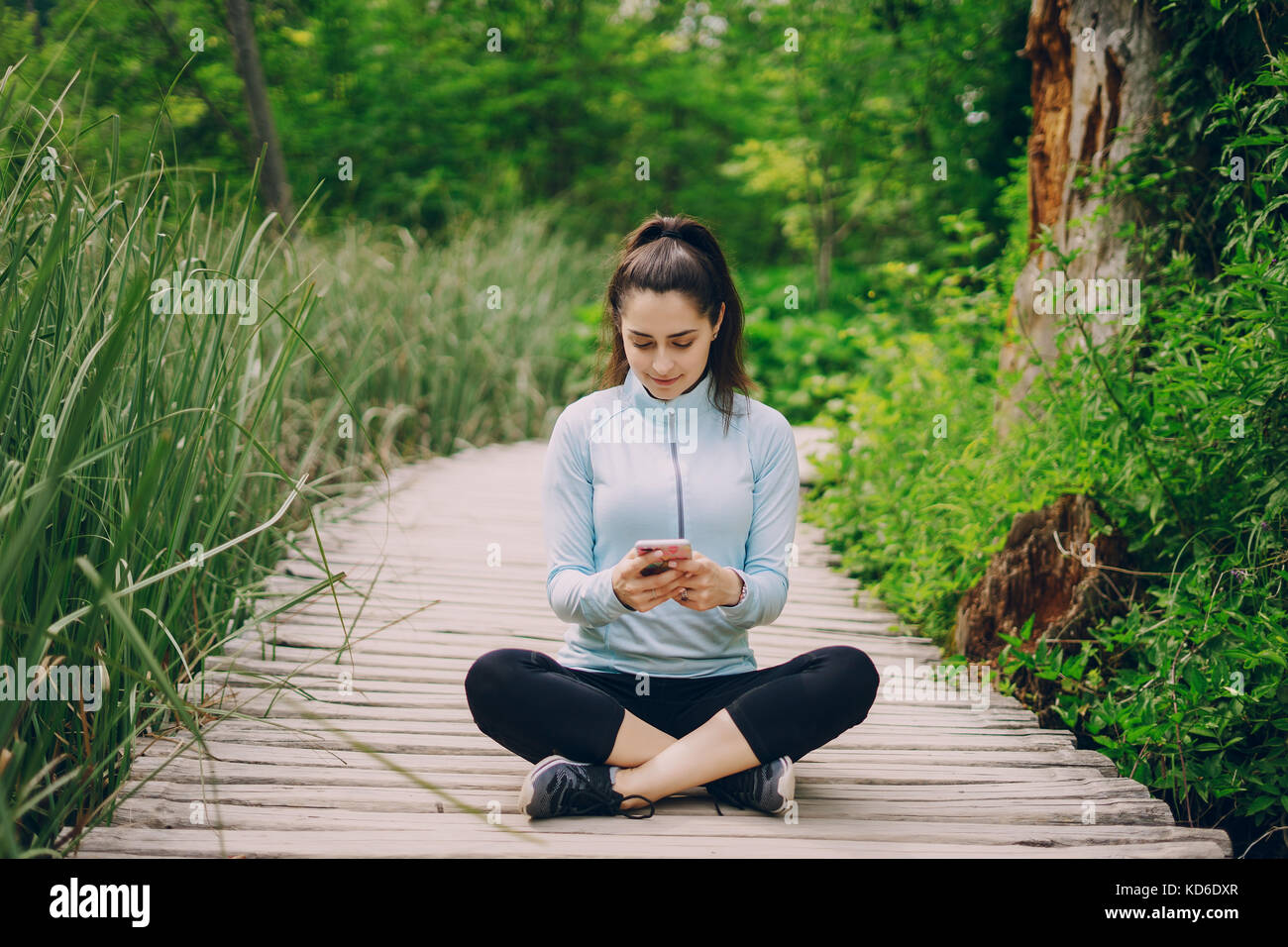 girl in forest Stock Photo - Alamy