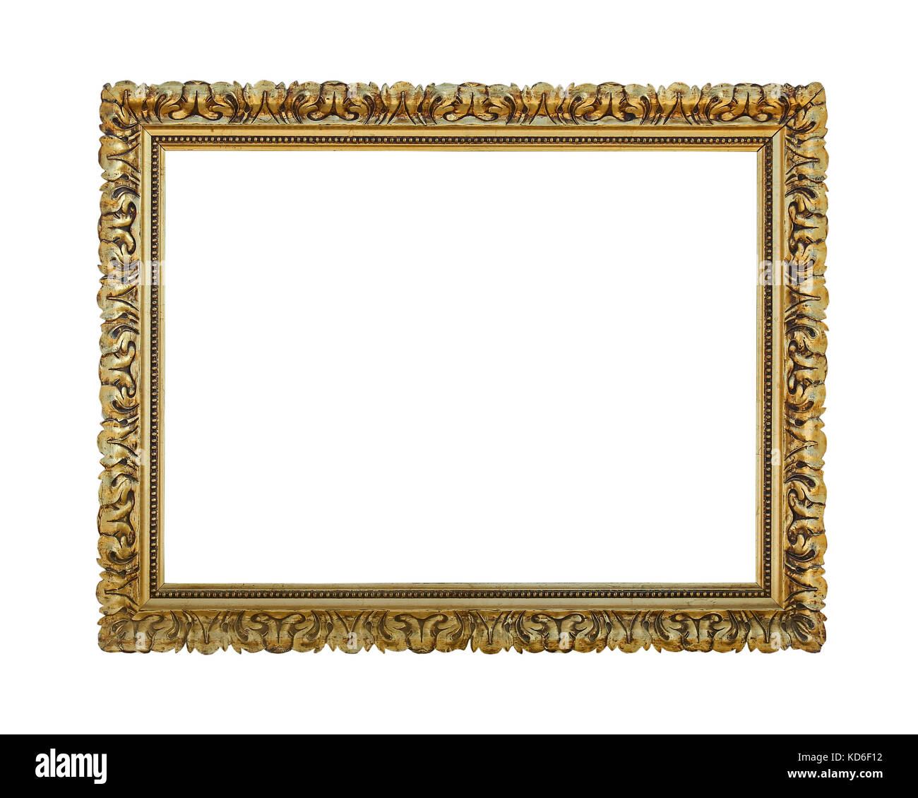 Aged old frame isolated with clipping path included Stock Photo - Alamy