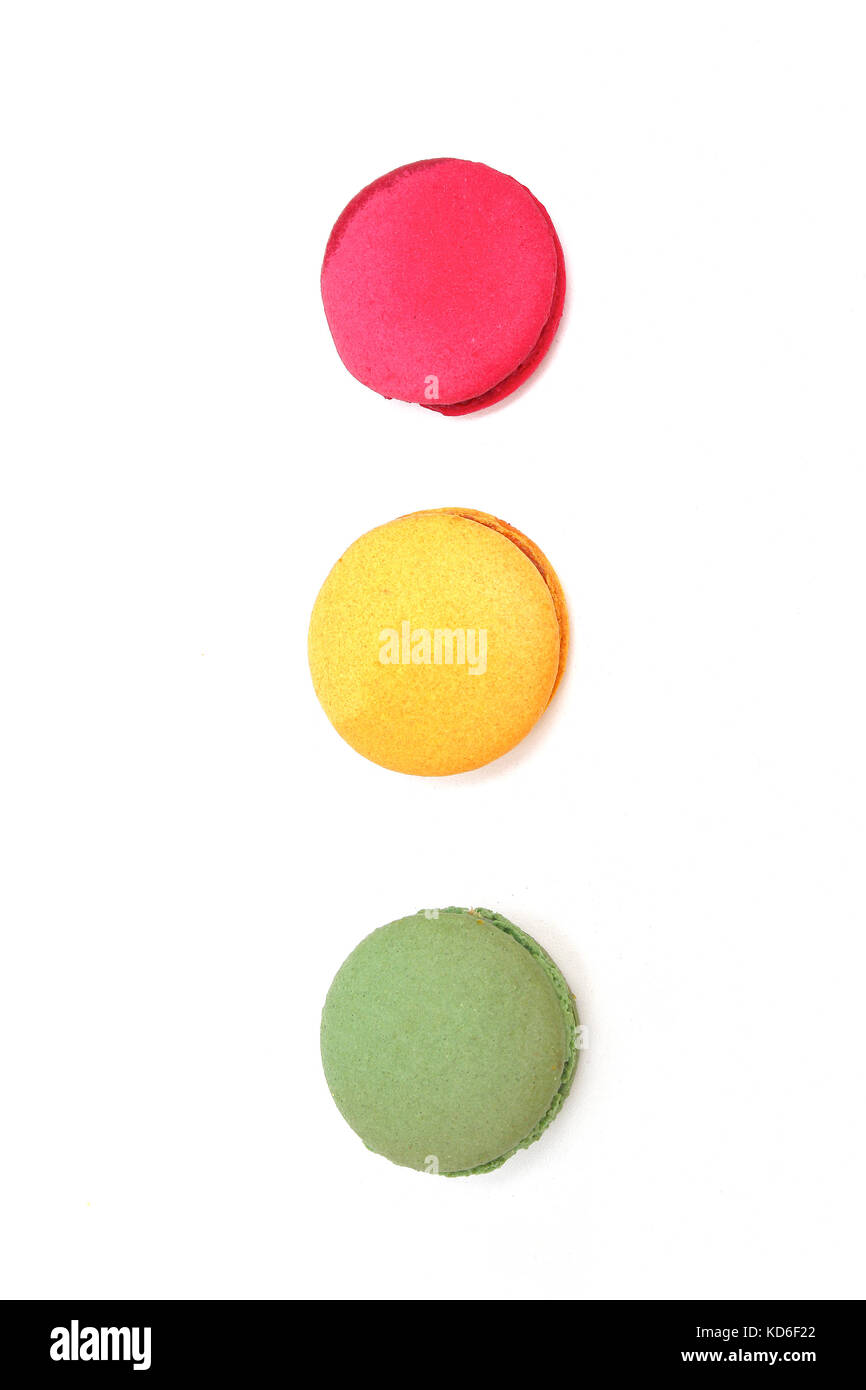 Colorful sweet cakes representing traffic light concept Stock Photo - Alamy