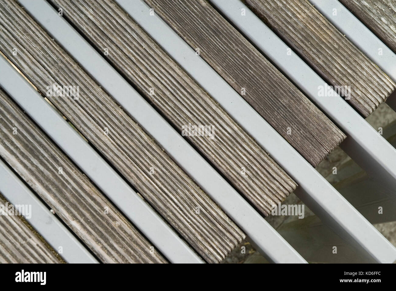 detail of a park bench Stock Photo - Alamy