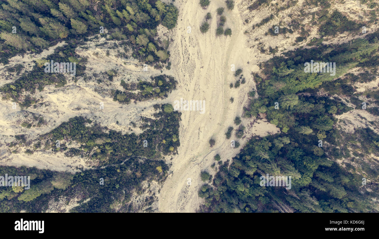 Top view of dry river bed Stock Photo - Alamy