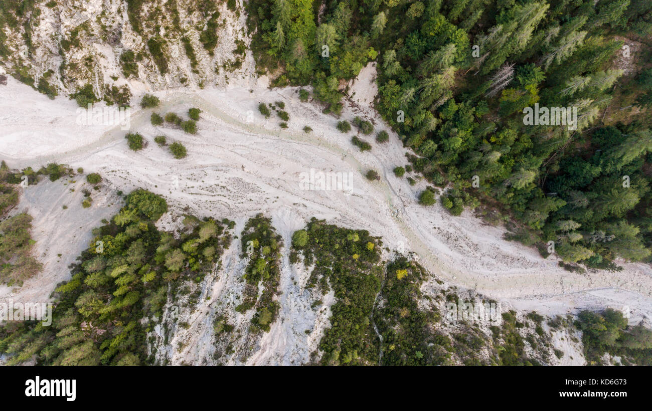 Top view of dry river bed Stock Photo - Alamy