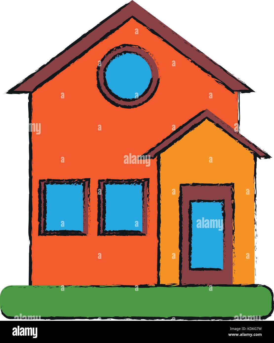 Two story house icon vector vectors hi-res stock photography and images ...