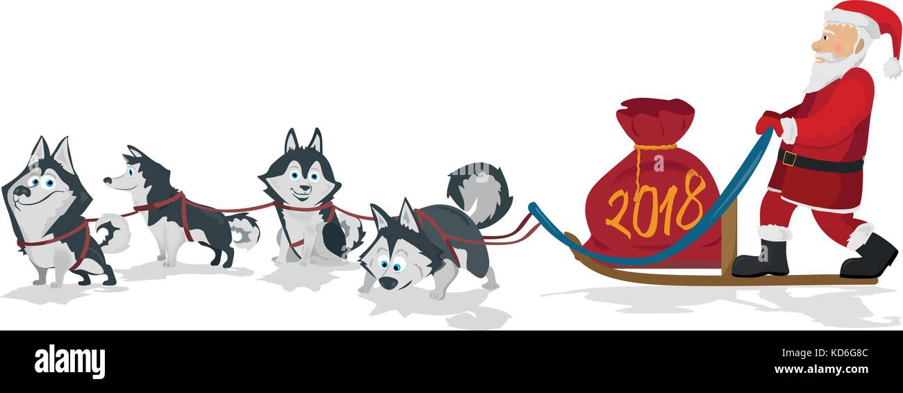 Dog sled transportation Stock Vector Images - Alamy