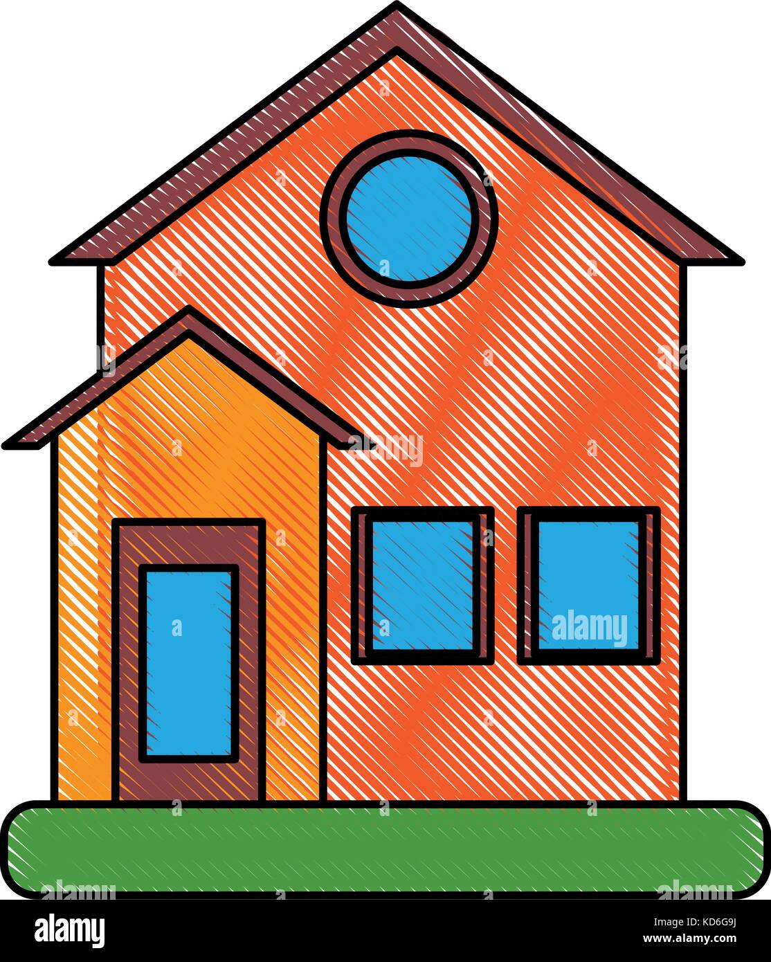 Two story house icon vector vectors hi-res stock photography and images ...