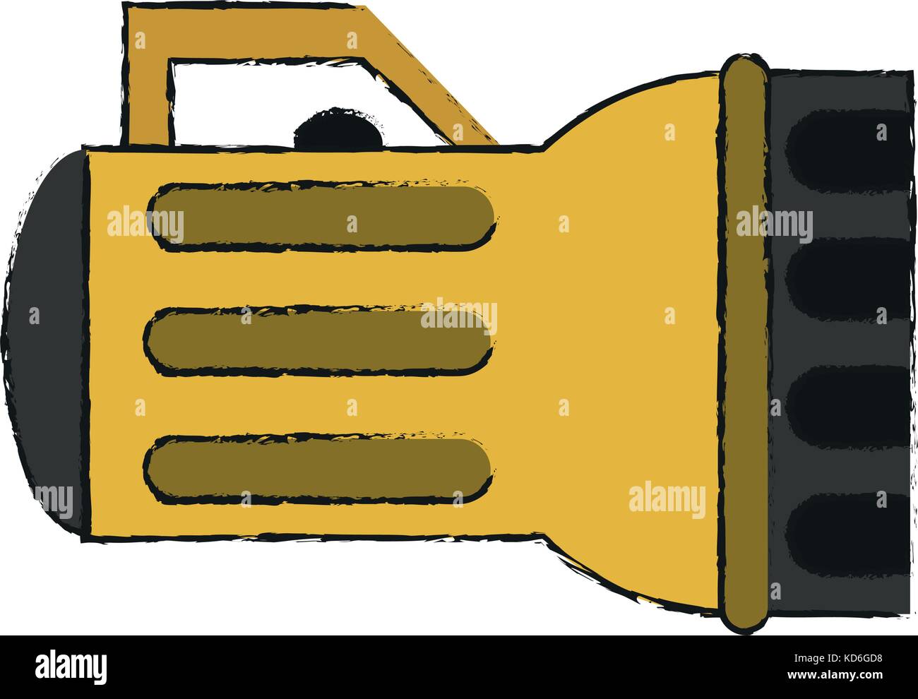 flashlight sideview icon image vector illustration design Stock Vector ...