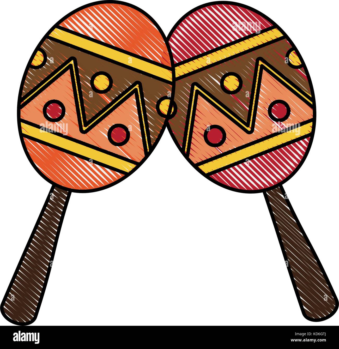Maracas percussion instrument icon vector illustration graphic design ...