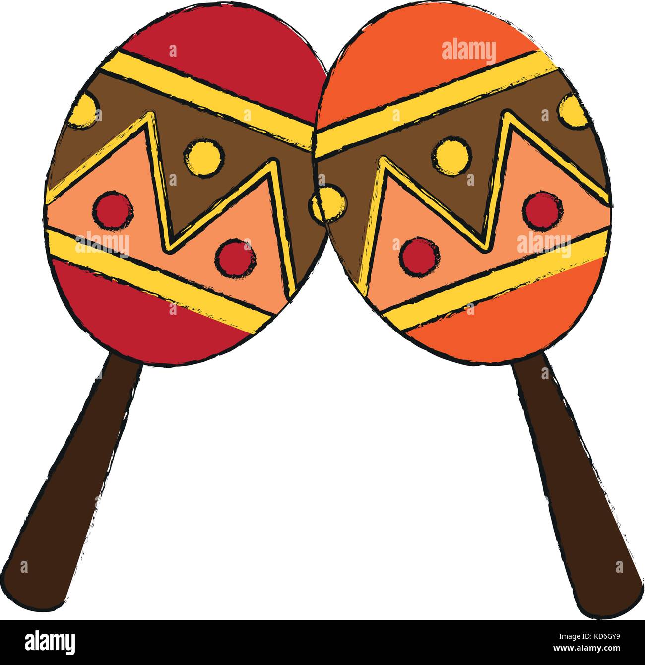Maracas percussion instrument icon vector illustration graphic design ...