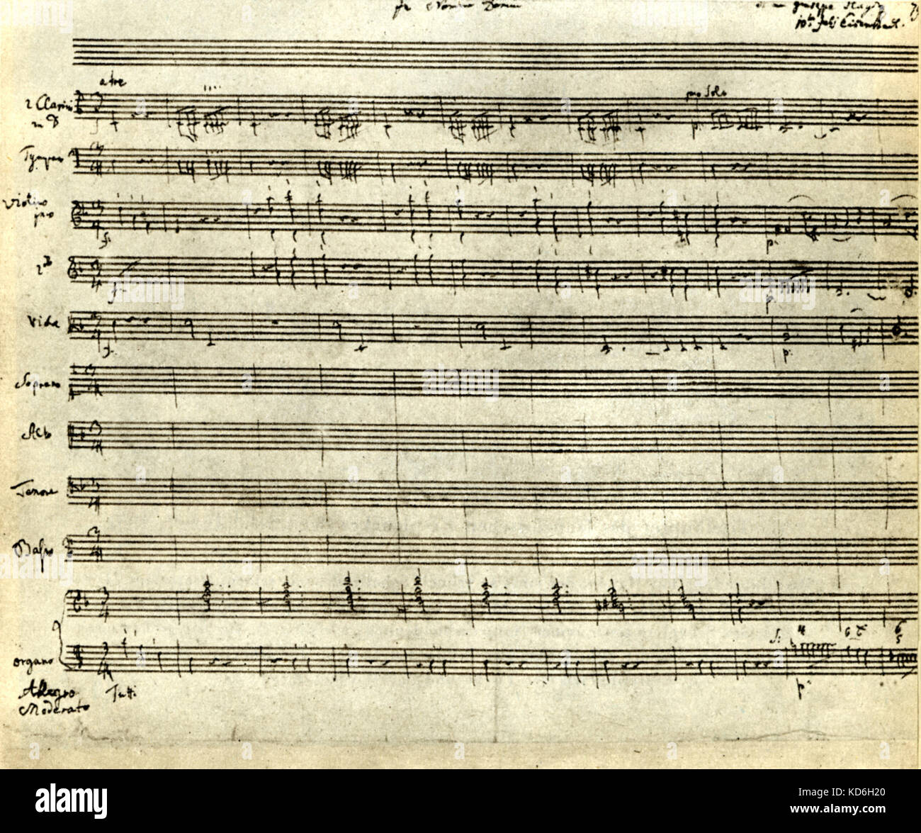 Franz Joseph Haydn's Nelson' Mass, the autograph score. Austrian ...